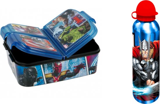 Marvel Avengers multi brooddoos / broodtrommel + drinkfles - 500 ml ...