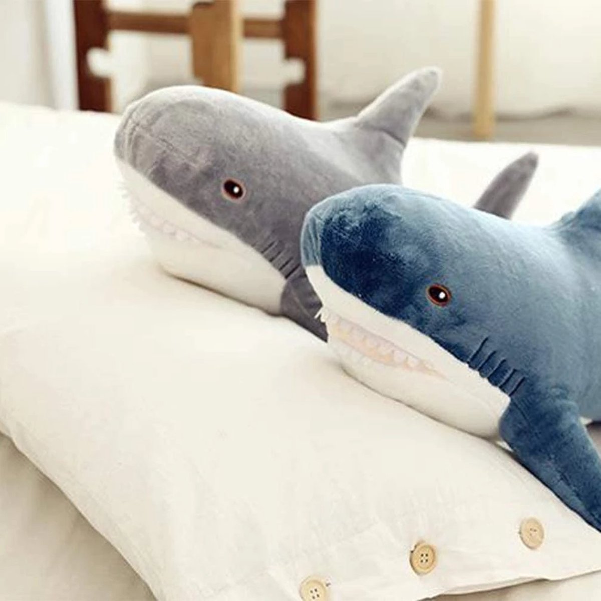 Haai knuffel | Pluche witte haai | 45 cm | Speelgoed haaien ...