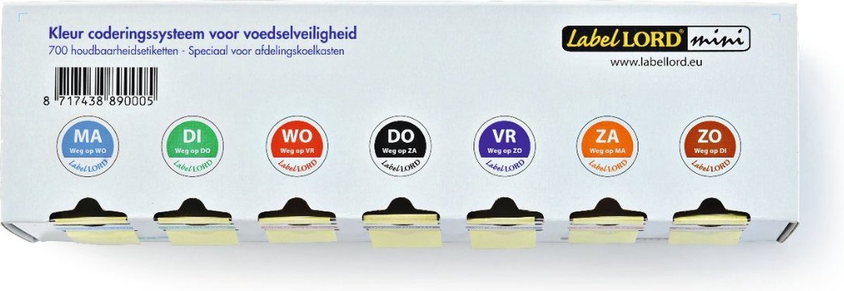 LabelLord | HACCP Stickers | Voedseletiketten in dispenser Aqualabel ...