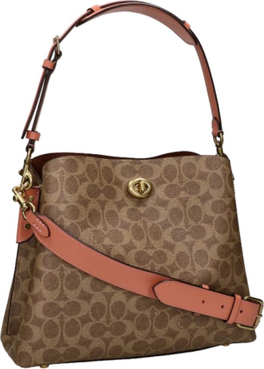 Coach Medium Schoudertas / Crossbody Tas Dames - Leer - Willow - Bruin ...