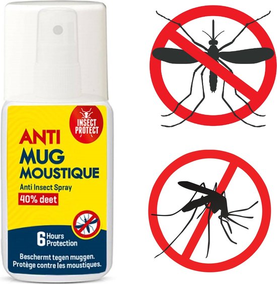Insect protect - Anti Muggen Spray - 40% Deet - 75ml - Beschermt tegen ...