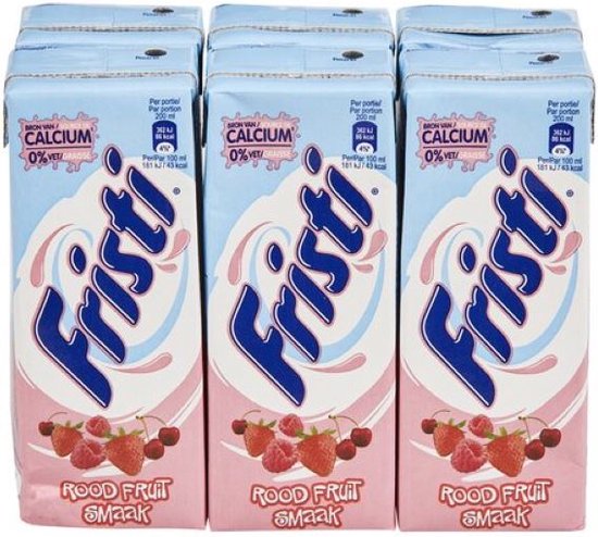 60x Fristi - Rood Fruit - Brikje - 200ml | bol.com