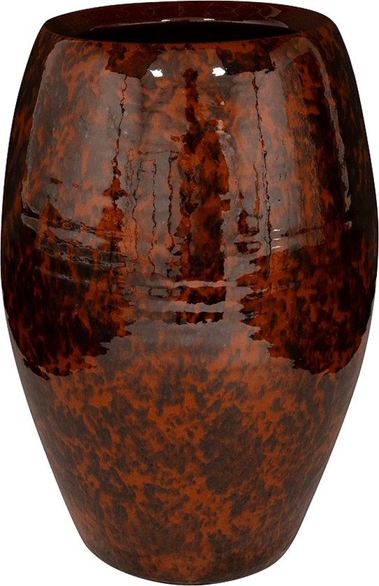 Hoge pot Kae Cayenne 23x35 cm ronde bruine hoge bloempot voor binnen | bol