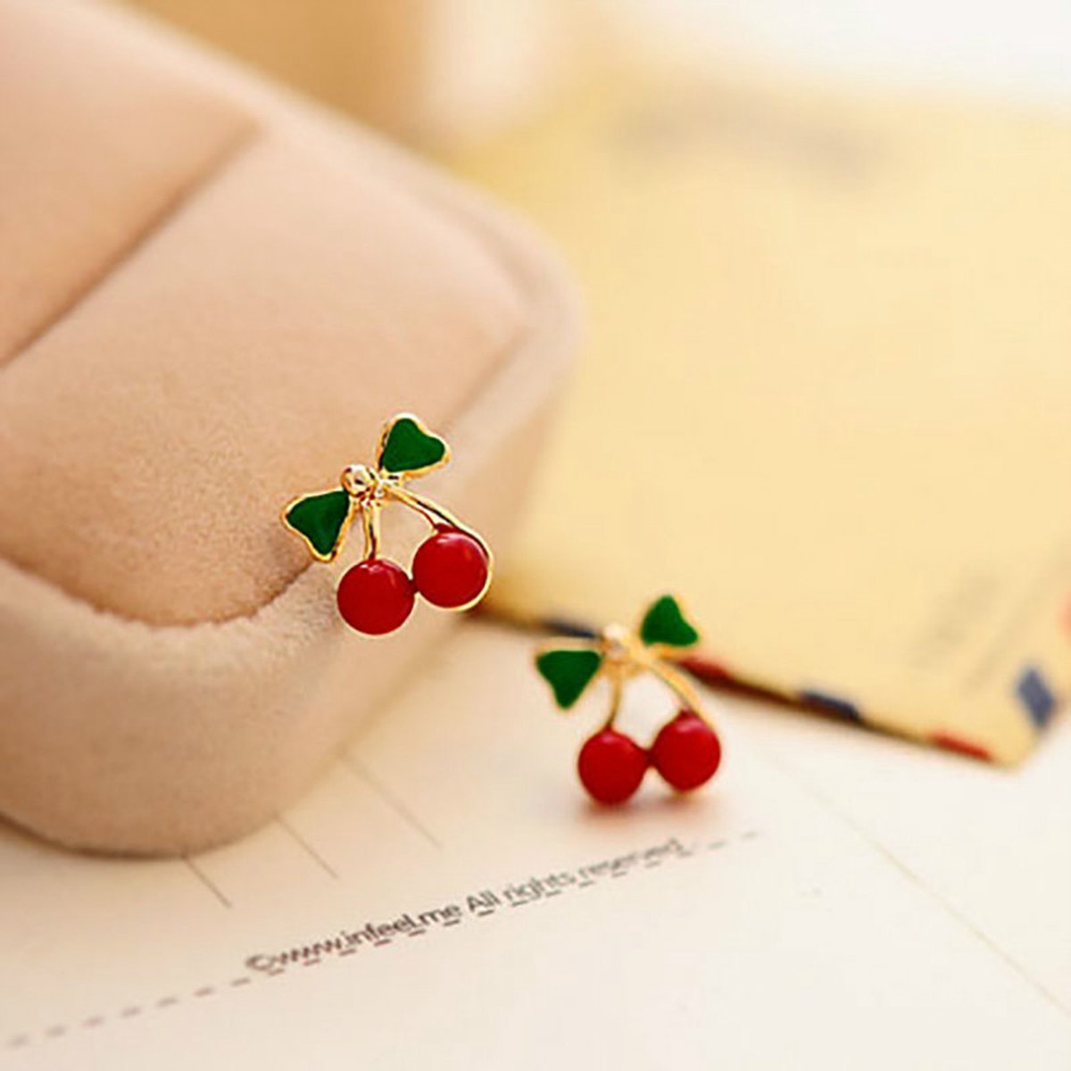 Lumici® | Kersen Oorknopjes - Cherry Earrings - Kers Oorbellen - Kers - Fruit - Cadeau... | bol.com
