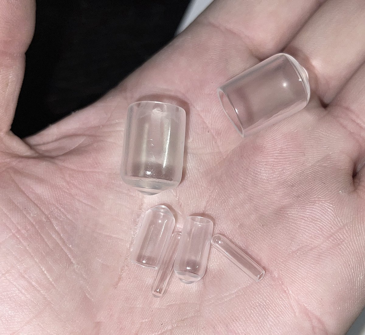 Set van 150 flexibele hulzen (omdop, huls, rond, 2.0 mm, transparant ...