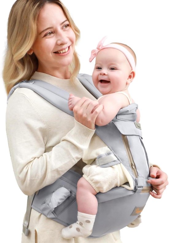 Draagdoek Baby van Pasgeborene tot Peuter met Hip Seat en Lumbale ...
