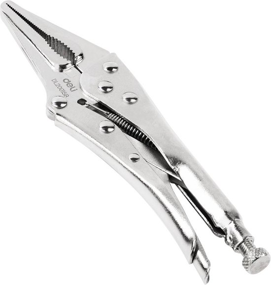 Griptang Lange bek 9" Deli Tools EDL20015B (zilver) | bol