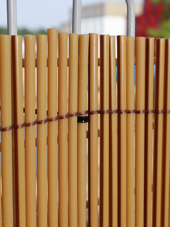 Kunst Rieten Balkonscherm Deluxe | Naturel - 100cm x 300cm - kunststof ...