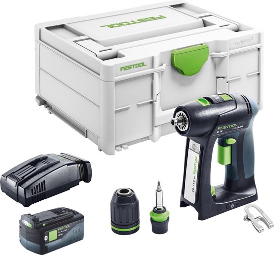 Festool C 18 Basic accuboormachine 18 V 45 Nm borstelloos + 1x accu 5,0 ...