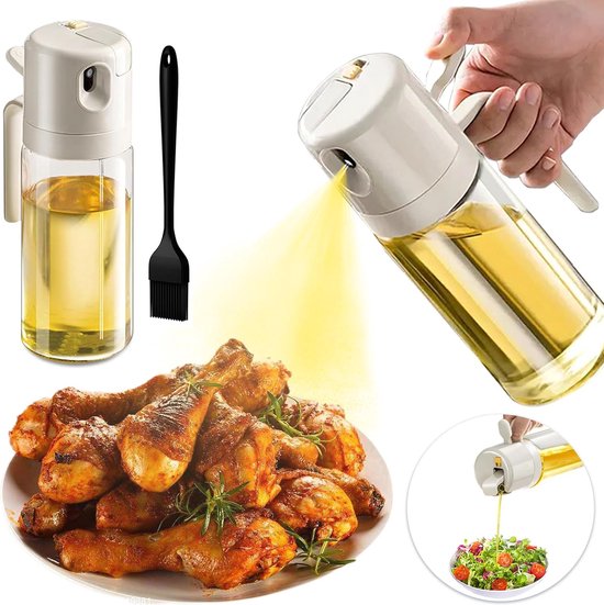 Oliesproeier voor Koken 2 in 1, Oliespray voor Keuken 550ml, Oliespray ...