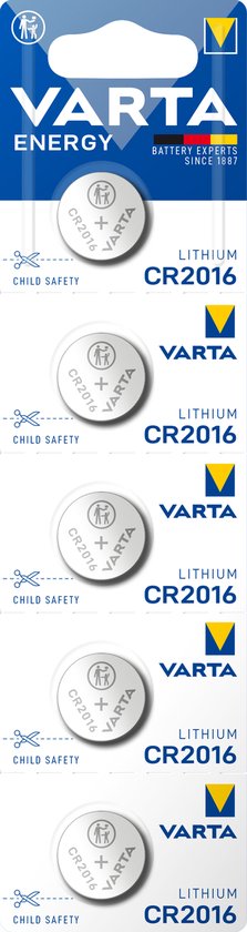 VARTA ENERGY LITHIUM Knoopcel batterij CR2016 T-BLI 5 | bol