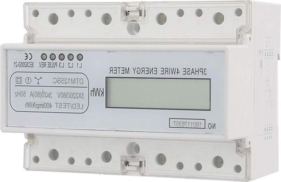 Energieverbruik digitale stroommeter 3-fasen KWh-meter met digitaal lcd ...