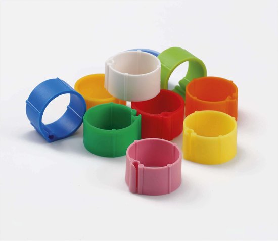 Vogelringen - Kippenringen- Kunststof ringen- Plastic pootring- 100 ...