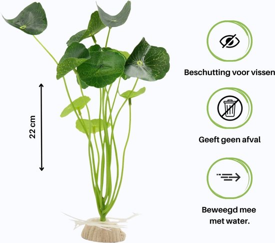 Winkrs - Kunst Waterplant - Aquariumplanten, nep plant - Grote bladeren ...