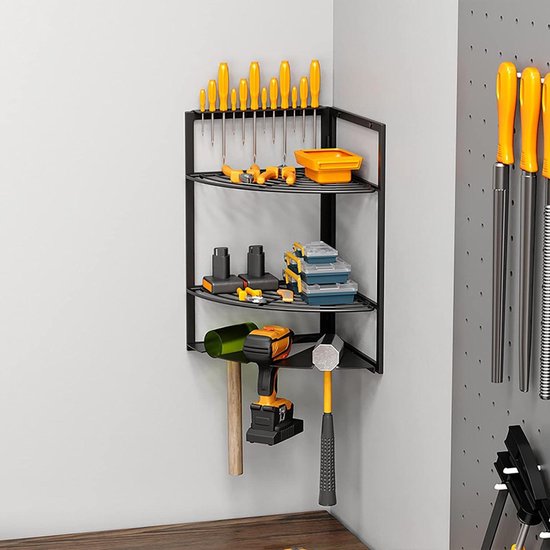 Power Tool Organizer Wall Mount - 3 Tier Heavy Duty Tool Storage Rack ...