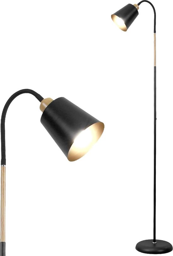VILI Floor Lamp Rotatable 360° E27 Socket Max 60W Black Metal Reading ...