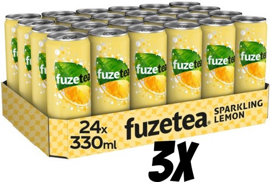 3x Fuze Tea Sparkling Triple pack 3 x 24 x 330ml | bol