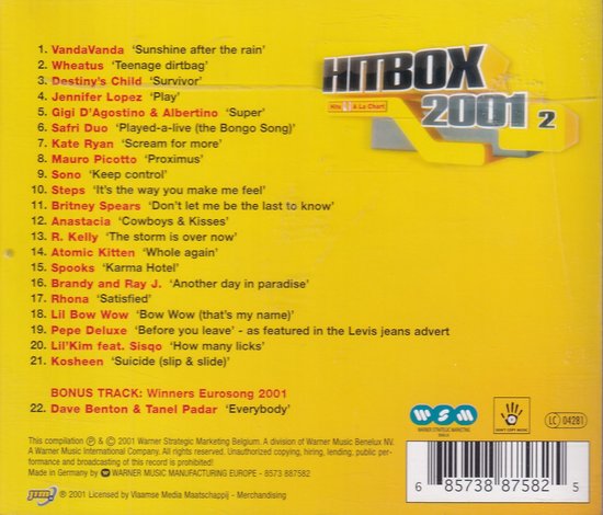 Hitbox 2001, Vol. 2, various artists | CD (album) | Muziek | bol