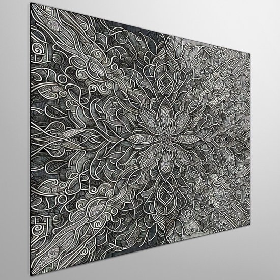 Line art mos schilderij | De Meanderende Kracht van Natuur: Een ...