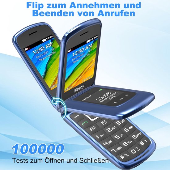 Uleway - T380D - Senioren Mobiele Telefoon - Grote Toetsen en Zonder ...
