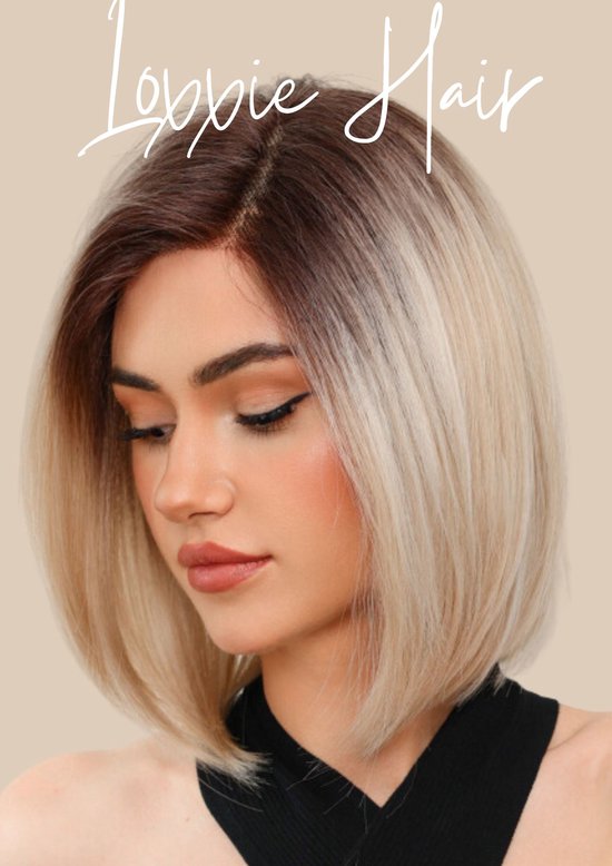 Loxxie® Luxe Pruik Blond Lace Wig - Pruiken Dames Kort Haar Boblijn ...