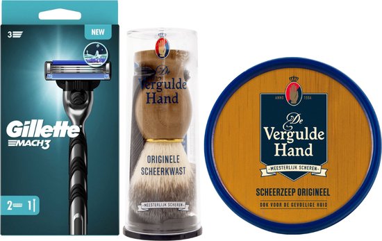 Vergulde Hand Cadeauset Gillette Mach3 | bol