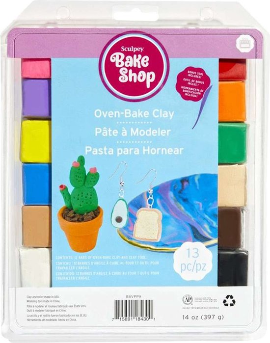 12 Bake shop - boetseerklei - SCULPEY | bol