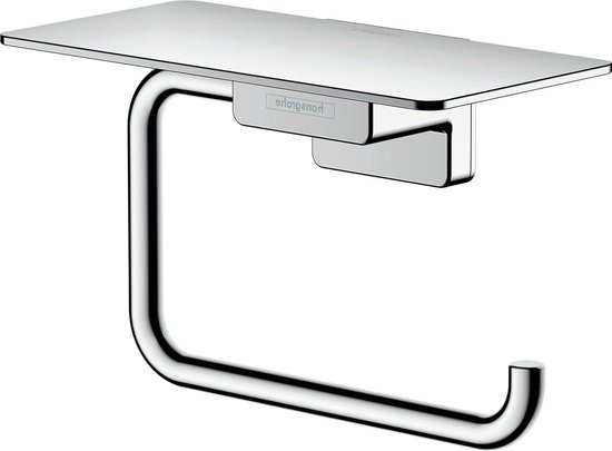 AddStoris closetrolhouder met planchet - chroom - hansgrohe 41772000 Toilet Paper Holder | bol