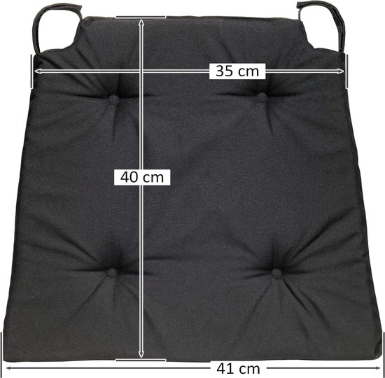 196503 Set van 4 stoelkussens, zitkussens voor binnen en buiten, met... | bol