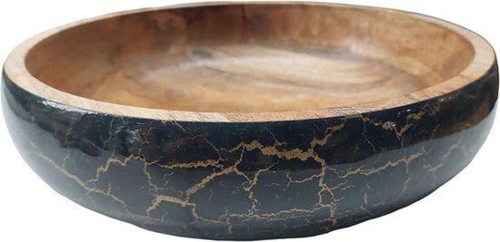 Luxe houten schaal - decoratieve schaal - fruitschaal - hout en ...
