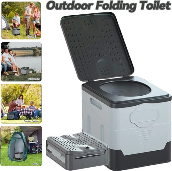 Toilet - WC - Toiletemmer met deksel - Draagbaar toilet - Camping WC ...