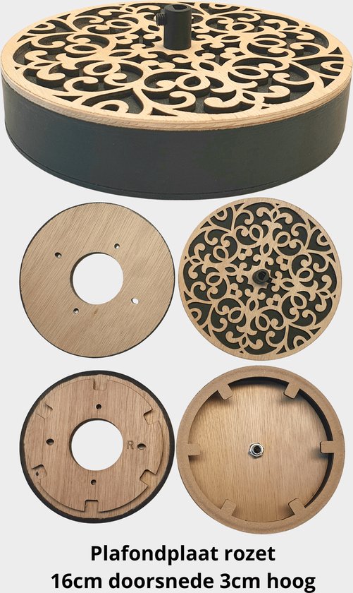 Olivios design plafondplaat rozet hanglamp 16cm doorsnede plafondkap ...