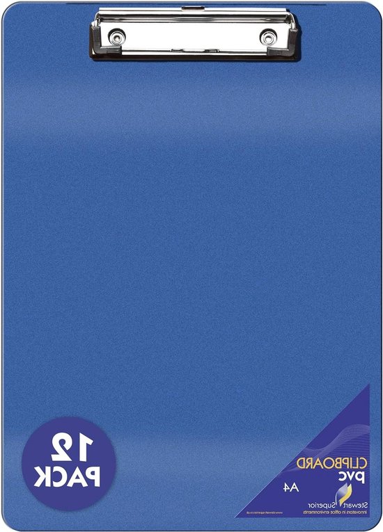 A4+ PVC Bedekt Klembord - Blauw Heavy Duty Clip 570A-A4-PVC-BU | bol