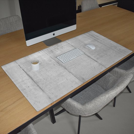 Bureau onderlegger 120x60 cm - Muismat Grijs - Betonlook - Industrieel ...