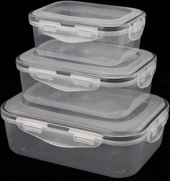 Tupper box - Food storage box with lid - 12-delig - Magnetron- en ...