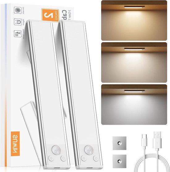 Oplaadbare LED-strip bewegingssensor 3 verlichtingsmodi keuken kast ...
