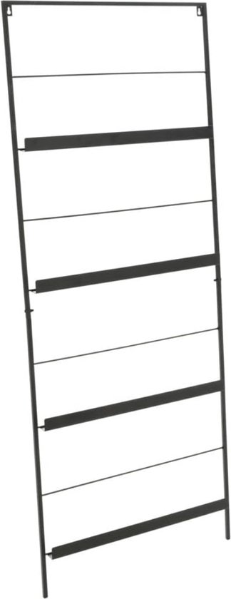 Magazijnhouder van metaal in zwart - 150 cm - magazijnstandaard met 4 ...