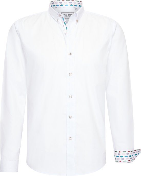 Heren overhemd katoen 100% met stretch- Lange Mouwen - Regular fit ...
