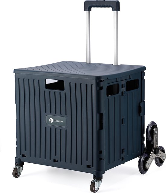 Packaway XL Opvouwbare Boodschappentrolley, Boodschappenkrat Met 6 ...
