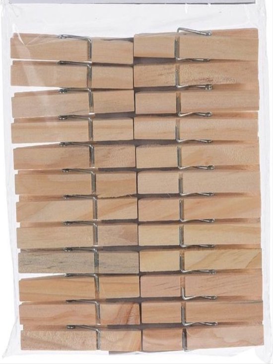 CHPN - Wasknijpers - Houten knijpers - Was knijpers- Hout - 24 stuks ...