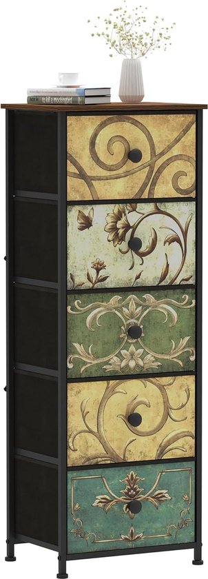 Commode opbergkast smalle kast met laden van stof opbergkast ...