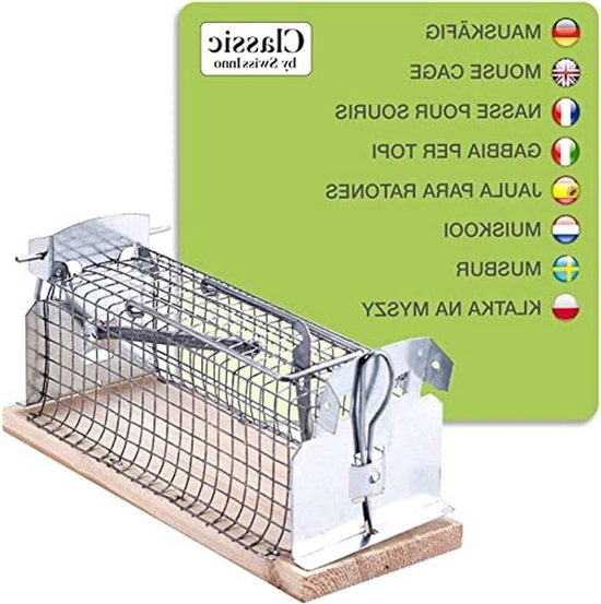 Muizenval - Hout Metaal - Levende Val voor Muizen - Binnen Buiten ...