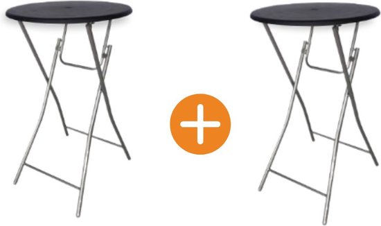 2x Statafel 65 cm - zwart | bol