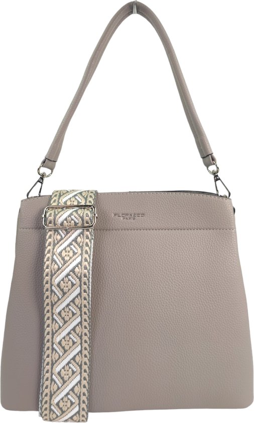 Flora & Co fashion trendy handtas licht grijs | bol