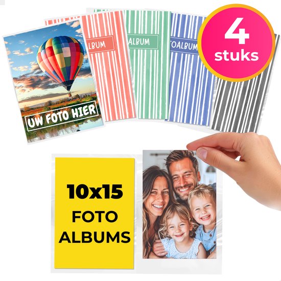 RENALUX - Fotoboek Insteekalbum voor 152 Fotos - Set van 4 Albums ...