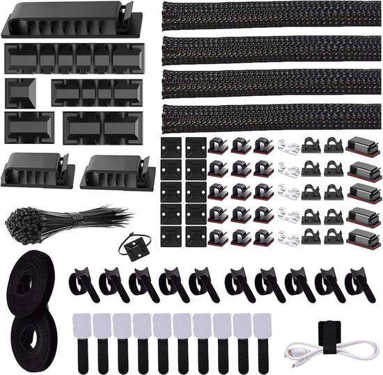 Kabel Organiser Set - 179 stuks - kabelgoot - Kabel Management ...