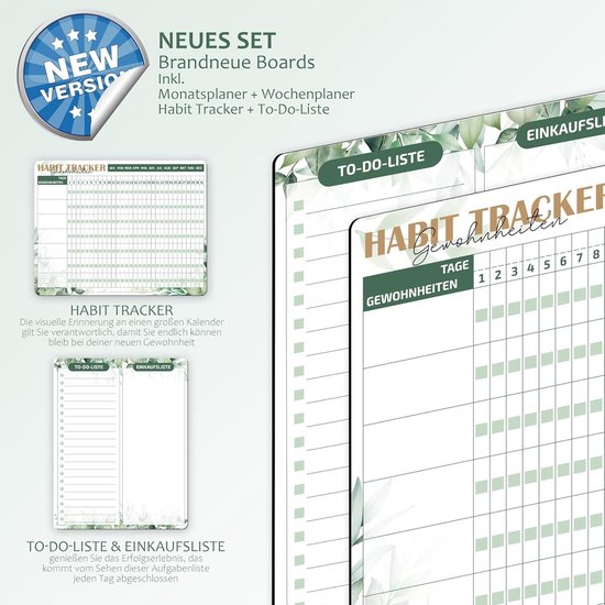 Maandplanner BIROYAL Magnetische weekplanner - 4 stuks ...