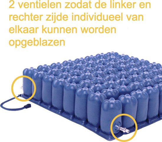 MultiMotion Anti-decubitus zitkussen - Met lucht & 2 ventielen - 46x40 ...