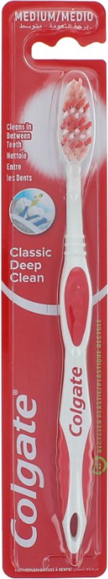 Colgate Classic Deep Clean Tandenborstel - Medium Red | bol