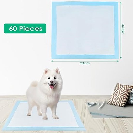 Pipi matten voor honden, trainingspads, aankleedpads, wegwerp-onderleggers, 60 x 90 cm /60 | bol